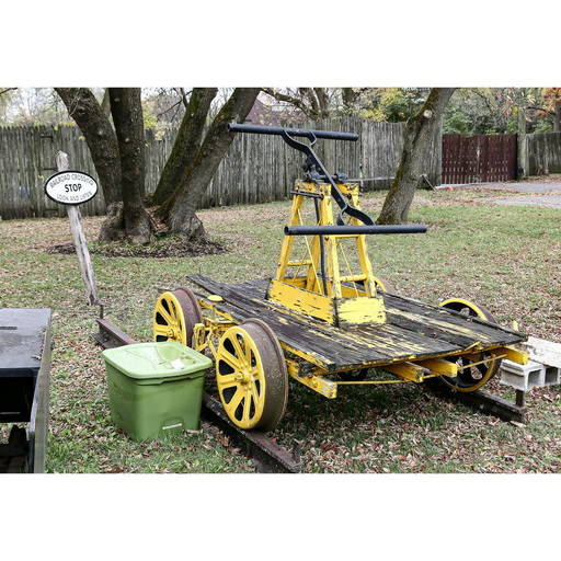 Antique 2 Person Hand Pump Railroad Svc Cart