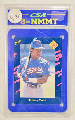 Csa Graded 1990 Sammy Sosa Mlb Baseball Card