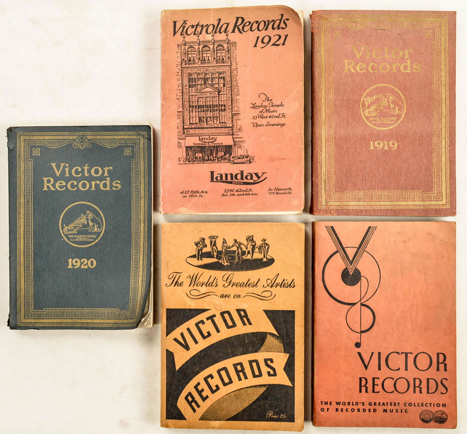 5 Victor Record Books