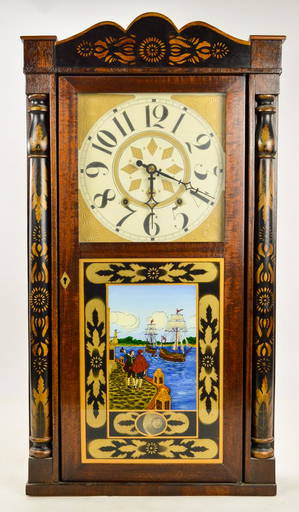 Antique Weight Driven Og Clock