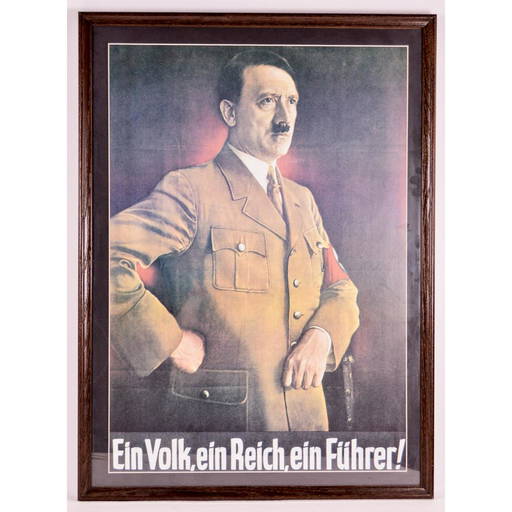 WWII Framed Current Hitler Poster - Sep 19, 2021 | Donley Auctions in IL