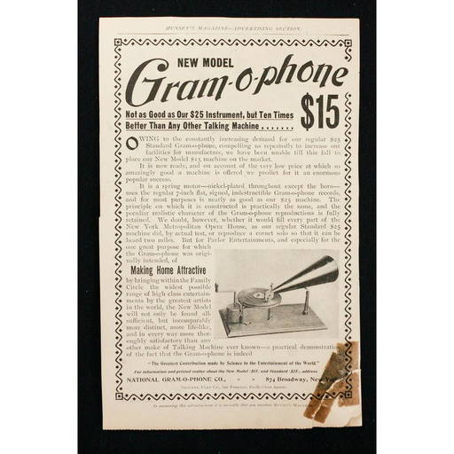 National Gram O Phone Magazine Ad