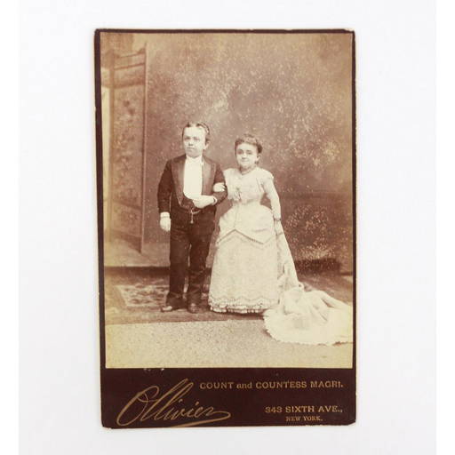 Vintage Circus Midget Cdv & Cabinet Cards (4)