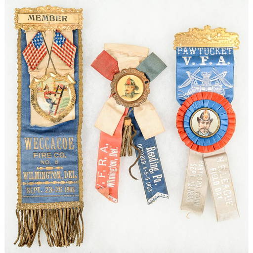 3 Parade Fire Department Ribbon and Badge Medals - Mar 19, 2022 ...