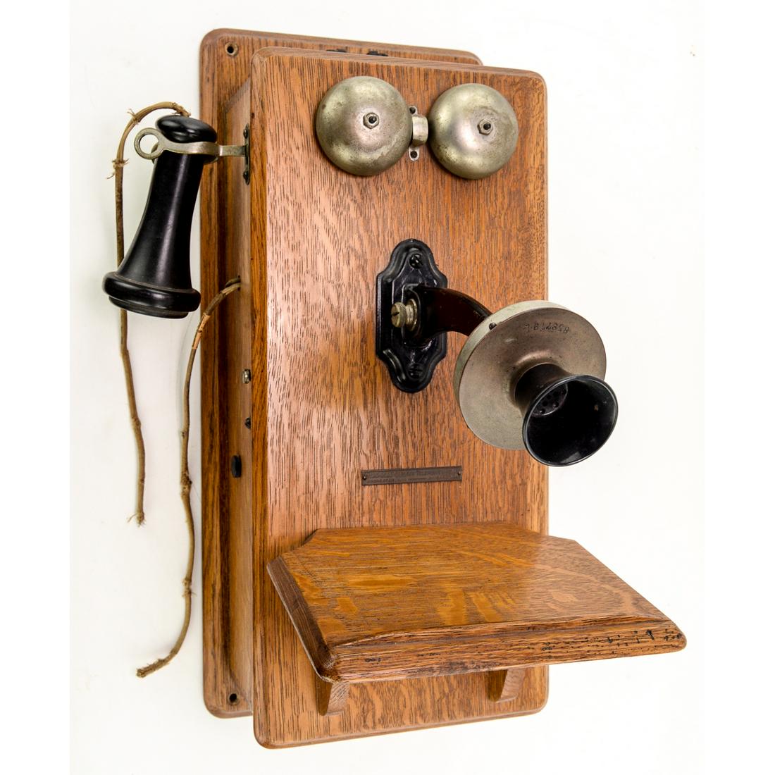 Antique Oak Stromberg Carlson Wall Telephone