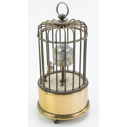J. Kaiser German Bird Cage Clock W Alarm