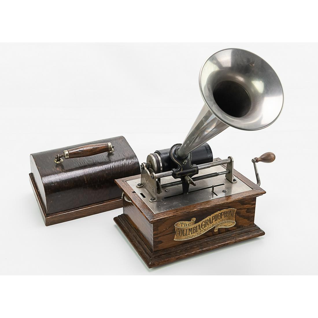 Columbia Graphophone Bv With Horn And Record