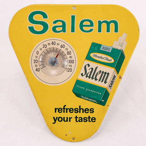 Salem Cigarettes Advertising Thermometer Sign