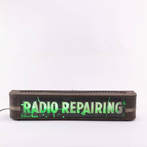1930s Lighted Radio Repair Sign