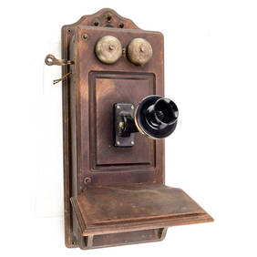 ANTIQUE OAK CASED CRANK TELEPHONE, CHICAGO - Oct 23, 2011 | Austin ...