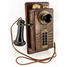 ANTIQUE OAK CASED CRANK TELEPHONE, CHICAGO - Oct 23, 2011 | Austin ...