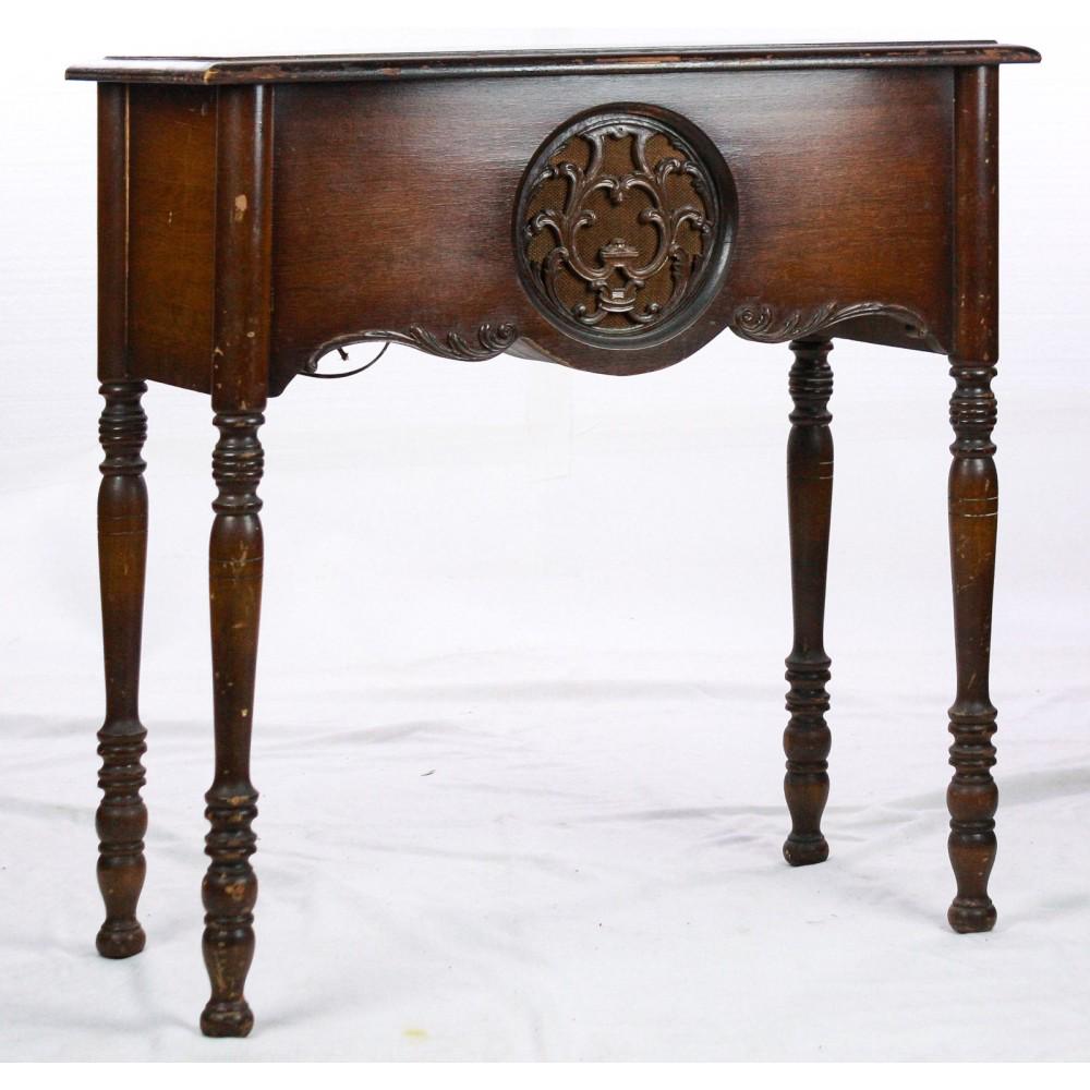 Antique Wooden Radio Speaker Table Stand