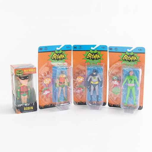 (4) Vintage Batman Action Figures Bobble Head