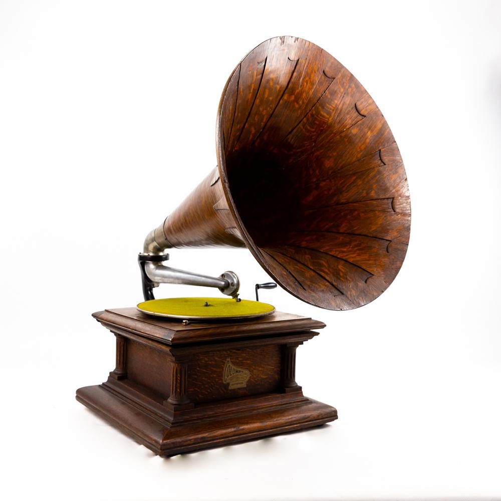 Columbia Sterling Bii Graphophone W/oak Horn