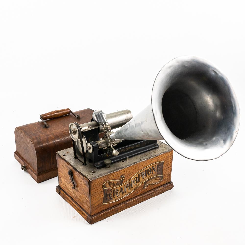 Columbia Graphophone Model A Phonograph W. Horn Auction