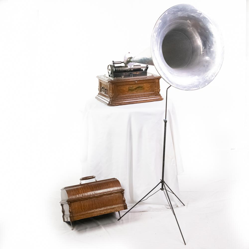 1905 Columbia Graphophone Bc Phonograph Rare Horn Auction