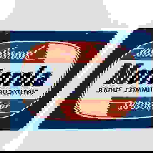 Vintage Metal Motorola Advertising Sign Auction