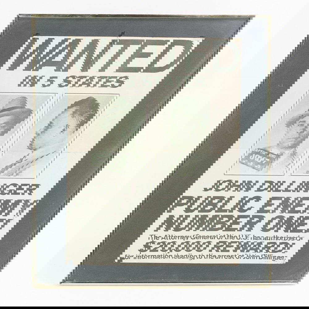 John Dillinger Public Enemy No.1 Auction