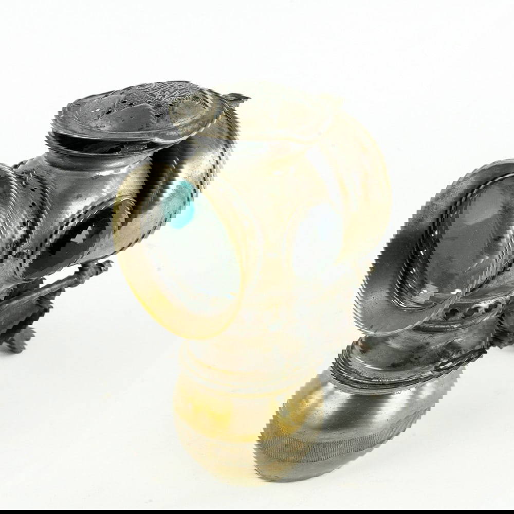 The Badger Brass Carbide Motorcycle Headlight Auction