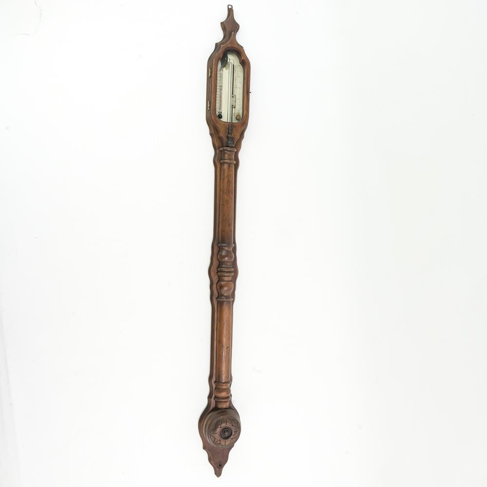 19c Victorian Bennett Wall Barometer Thermometer Auction