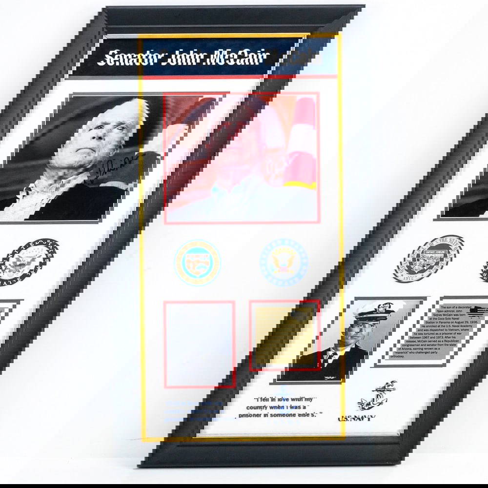 Senator John Mccain Photograph Signed Auction