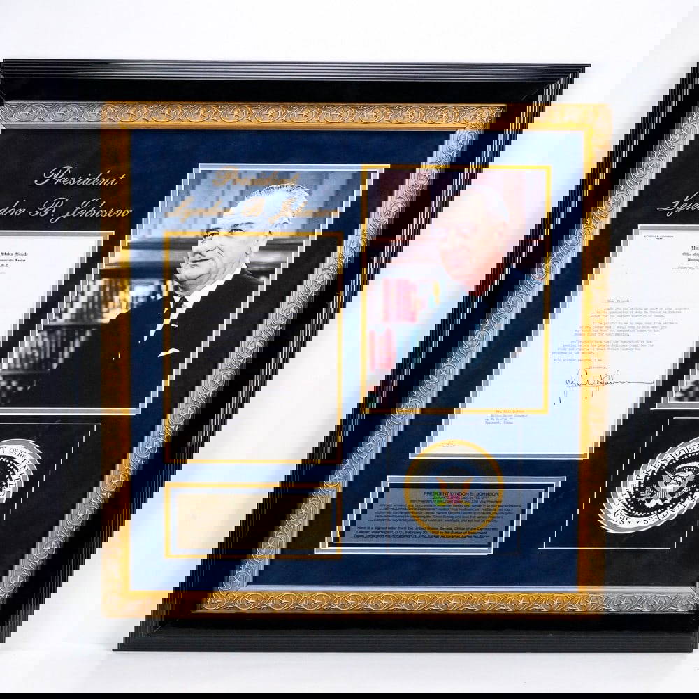 President Lyndon B. Johnson Letter Signed Auction