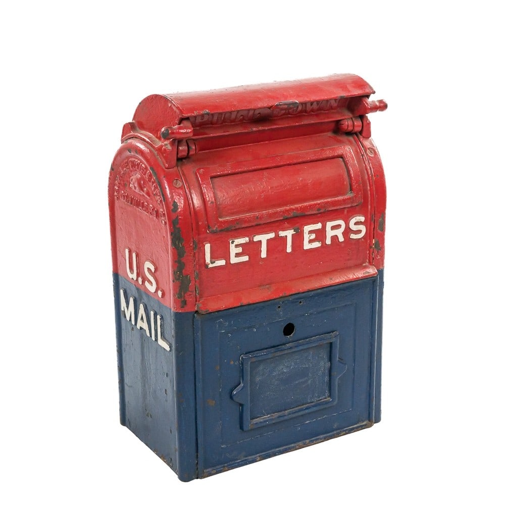 Cast Iron Post Office Letter Box Auction