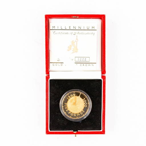 2000 Millennium Five Pound Crown Gold Proof Coin