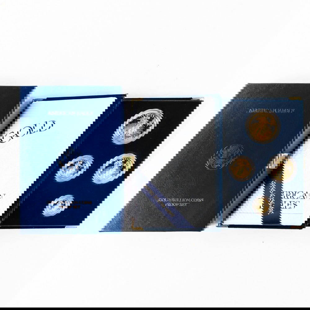 1997-w American Eagle Gold Proof 4 Coin Set W Box Auction