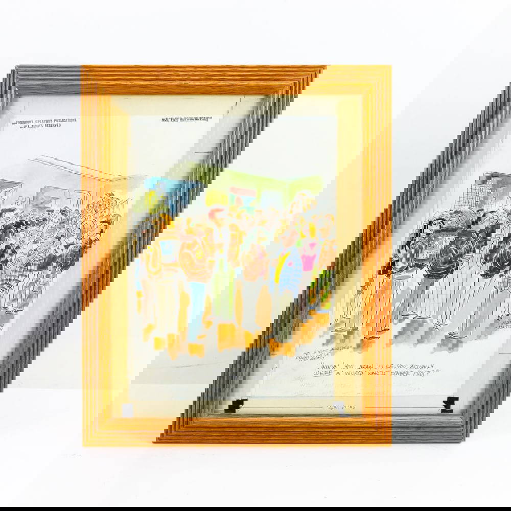 Framed Marty Murphy Playboy Cartoon Illustration Auction