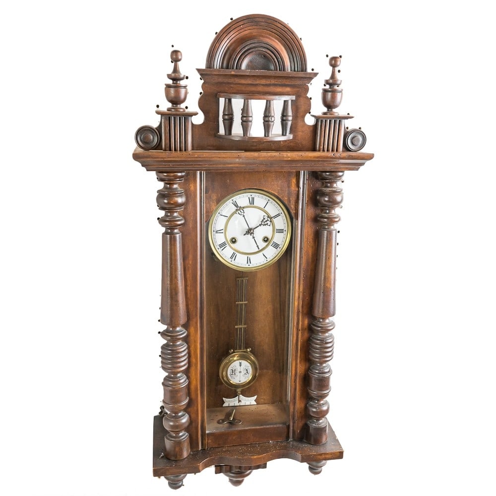 German Time And Strike Wall Clock Auction