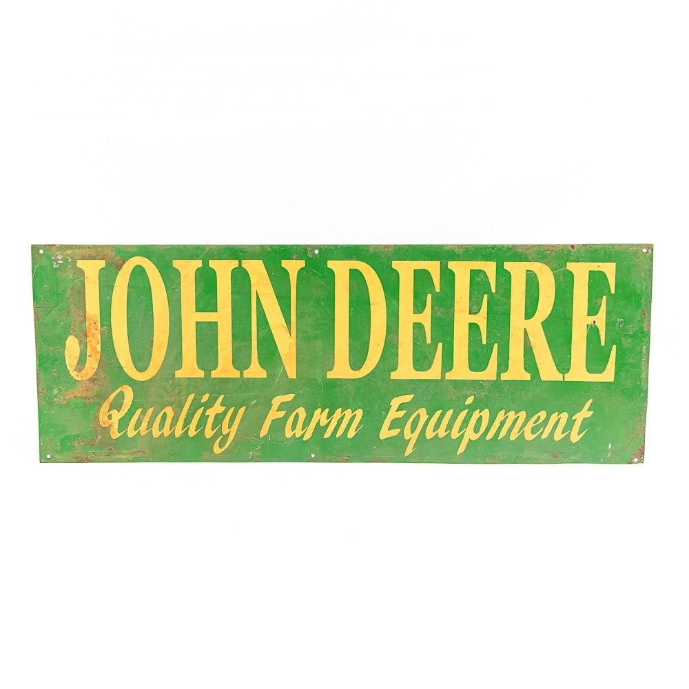 Vintage John Deere Farm Equipment Sign Auction