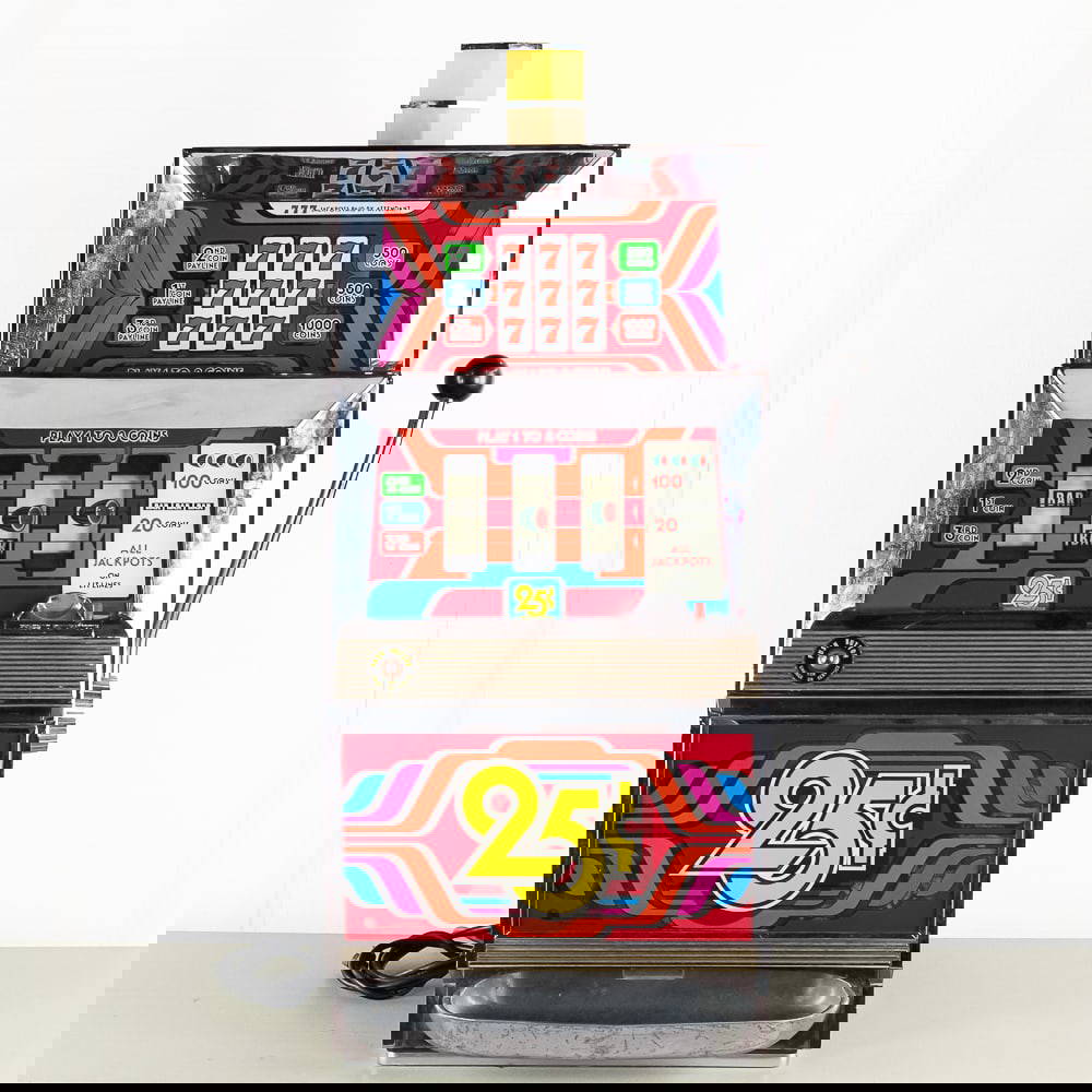 Bally 25 Cent Slot Machine & Stand Auction