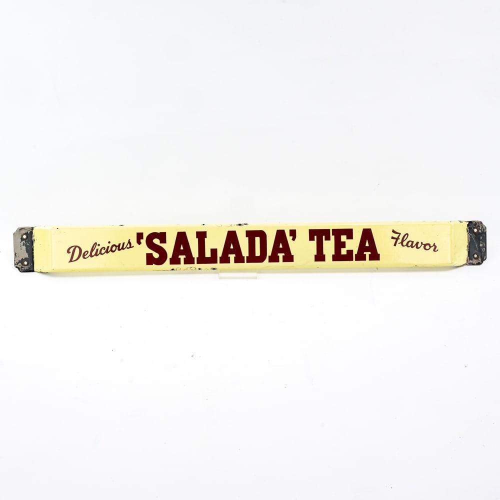 Salada Tea Porcelain Door Push Sign Auction