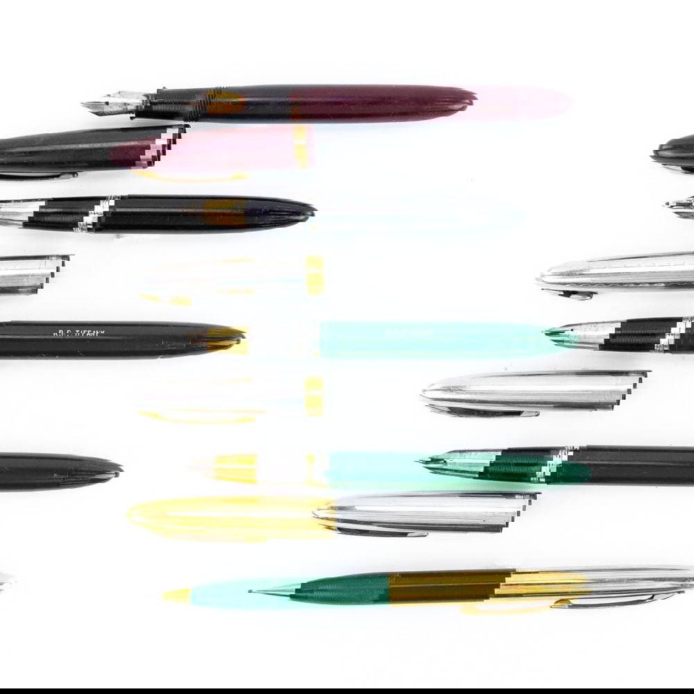 Sheaffer Green Crest Touchdown Set & More Auction