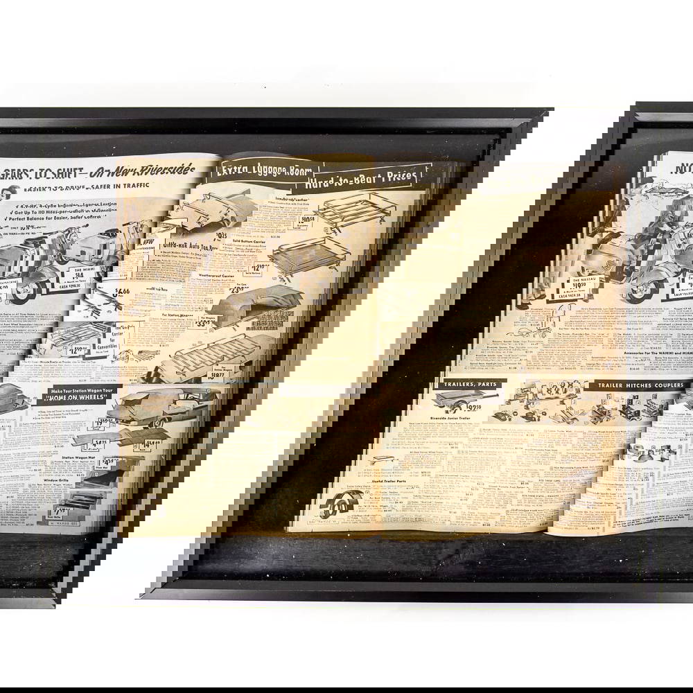 1950s Montgomery Wards Catalog Framed - Riverside Scooter Auction