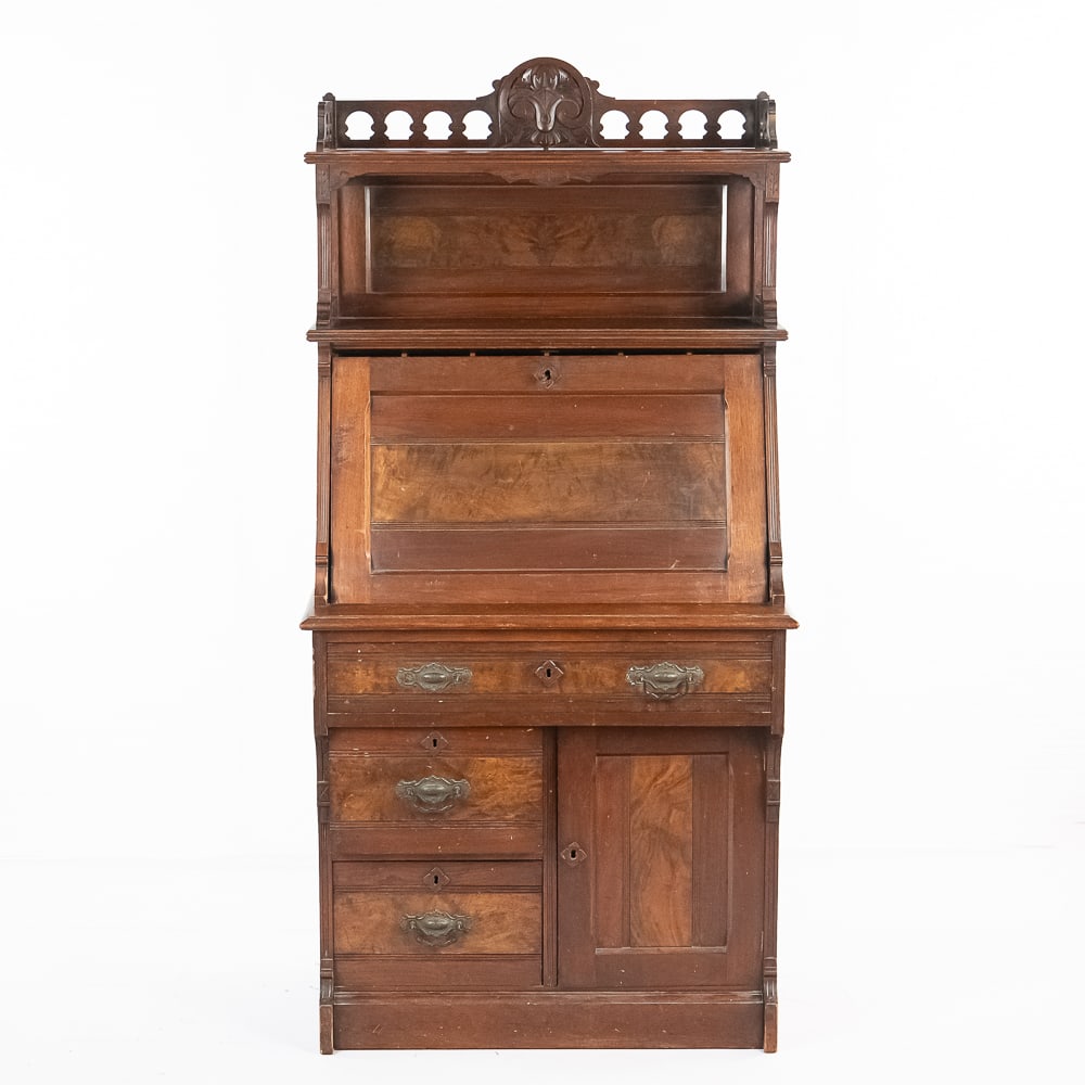 Southampton Pearled Walnut Secretary Desk