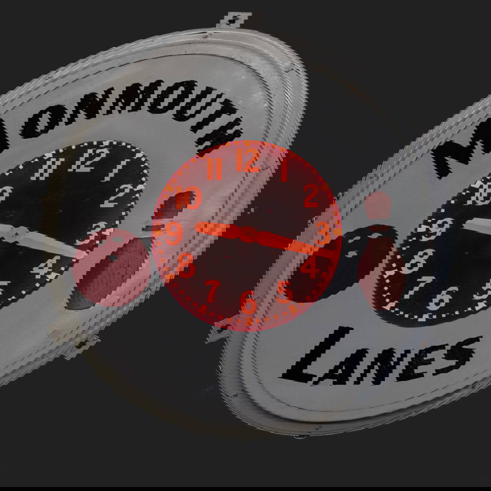 Lrg Circular Vintage Neon Advertising Clock Auction