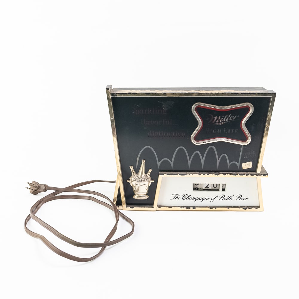 Vintage Miller High Life Motion Sign Clock Auction