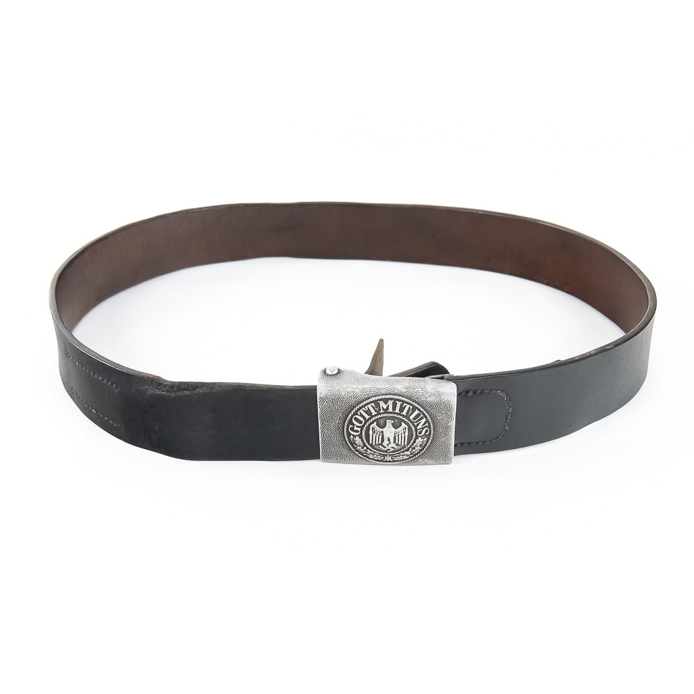 Wwii German Heer Belt And Aluminum Buckle Auction