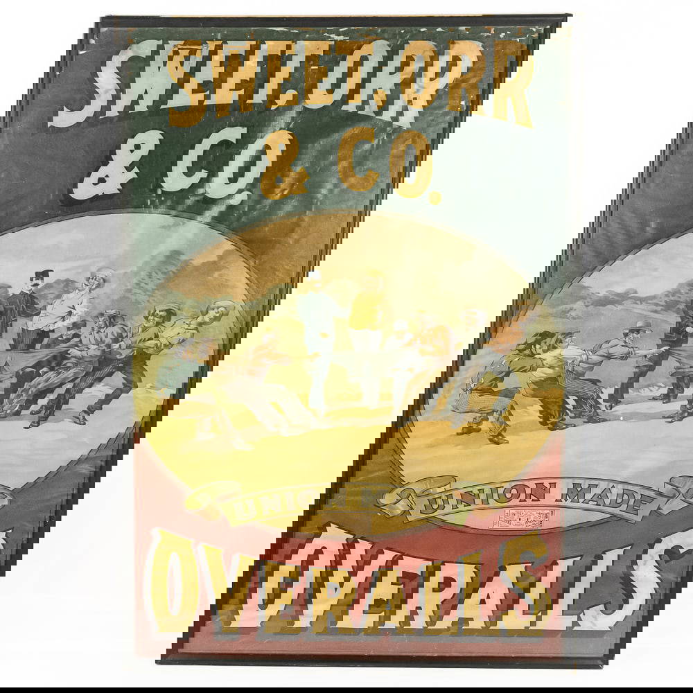 60" Sweet Orr & Co Overalls Advertising Sign Auction