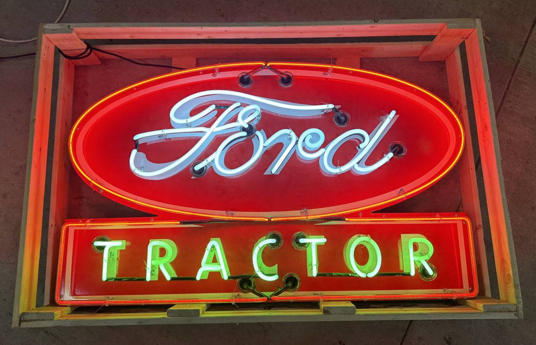 Ford Tractor Neon Advertising Sign Auction