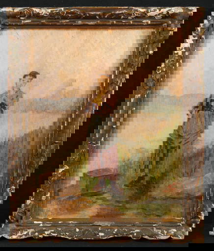 Daniel Ridgeway Knight Exhibited 1924 Maiden At River