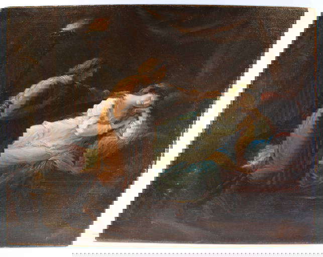 Attrib Benjamin West Penelope Waken By Eurykleia After Angelica Kaufmann