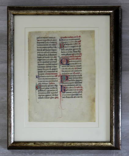 Spanish Breviary Circa 1425 Framed