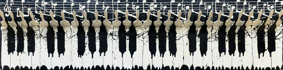 Gregory Arth Play it Again Sam #3 Contemporary Mixed Media on Hardboard ...