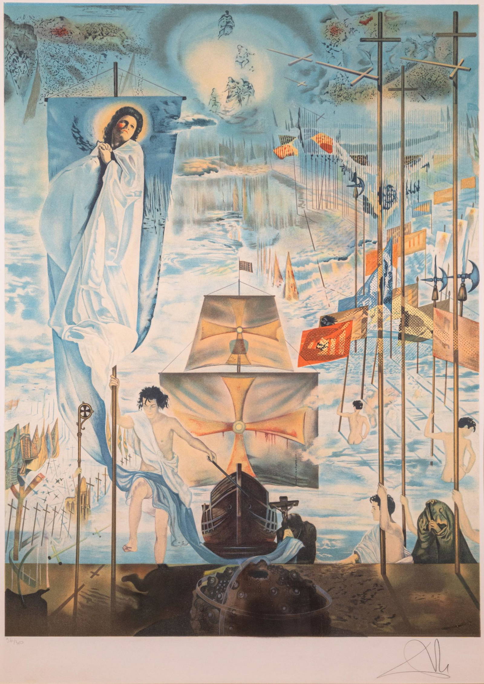 Salvador Dali Discovery Of America Christopher Columbus Signed Modern