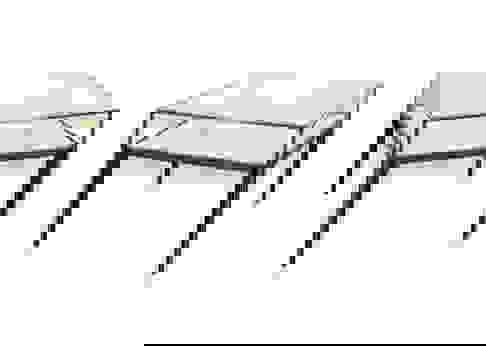 Mid Century Modern Style Pair Of Arhaus Square Glass Wood Brass Side ...