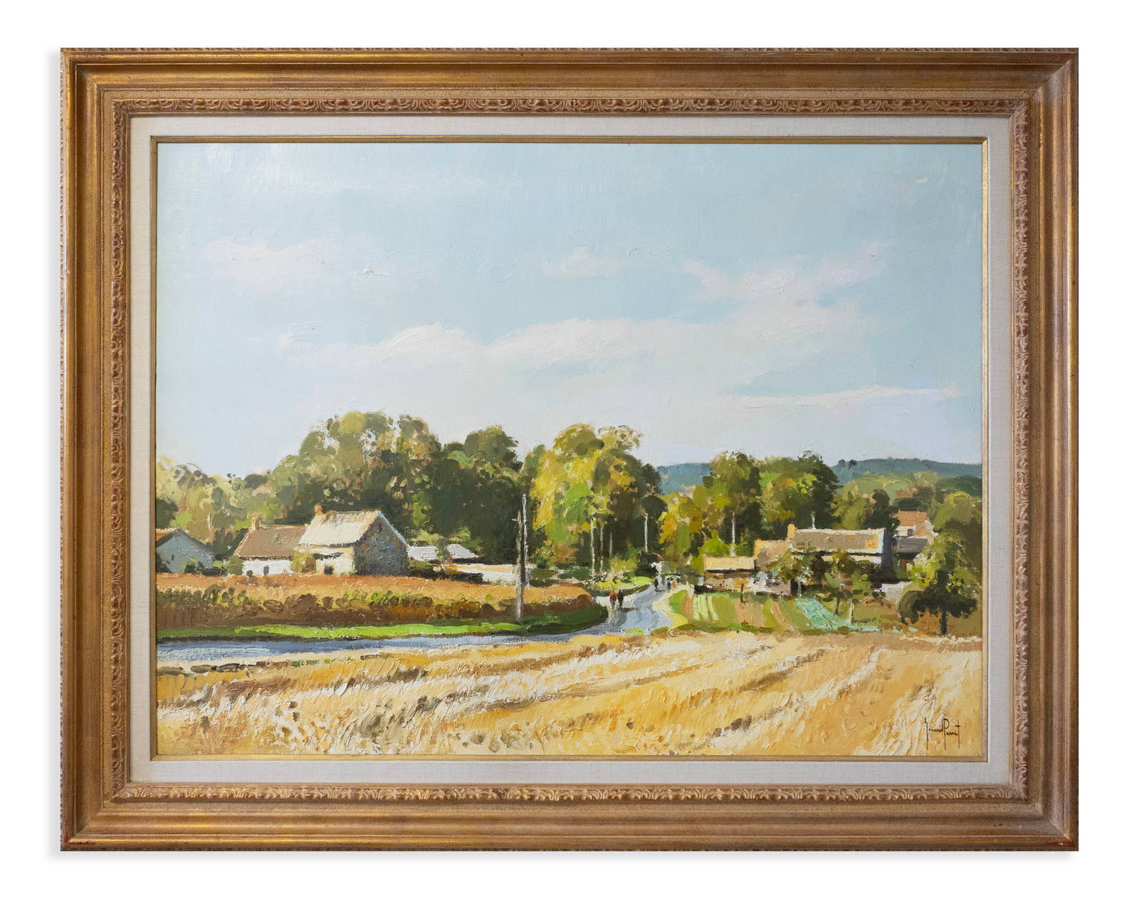 Buy Gérard Passet Maisons Dans La Campagne Signed Impressionist Oil ...