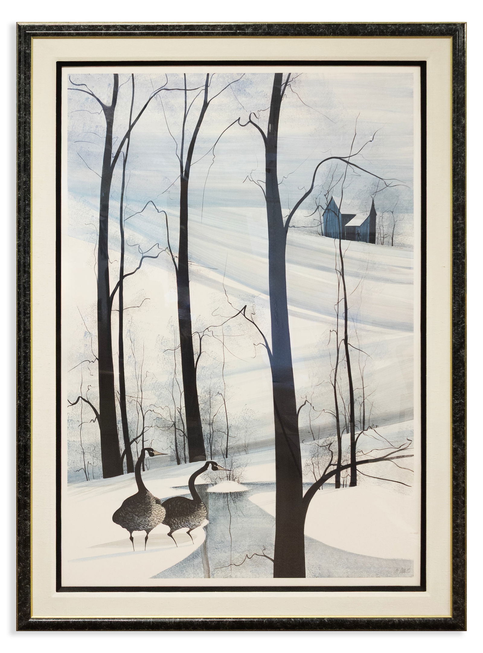 Patricia Buckley Moss Two Snow Geese Signed Americana Wildlife ...